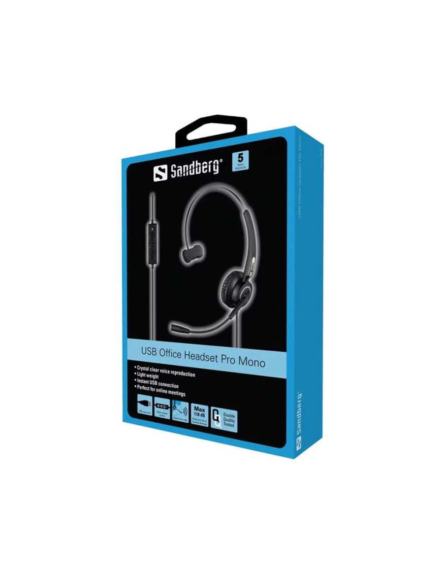 Casque Filaire SANDBERG PRO MONO 126-14 USB - NOIR