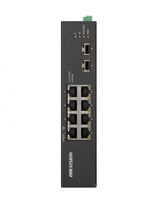 Switch HIKVISION - 10x Ports Gigabit - 6x POE - 2x Hi_POE - 2x Fibre ...