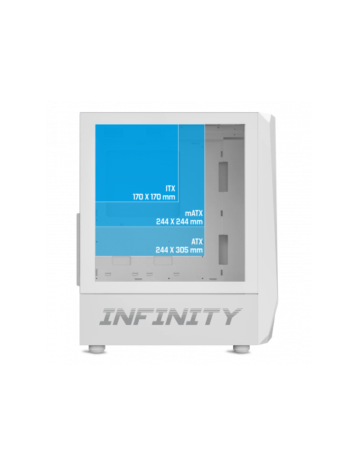 Boitier Pc SPIRIT OF GAMER INFINITY RGB WHITE ATX GAMING ARGB- tunisie-sousse